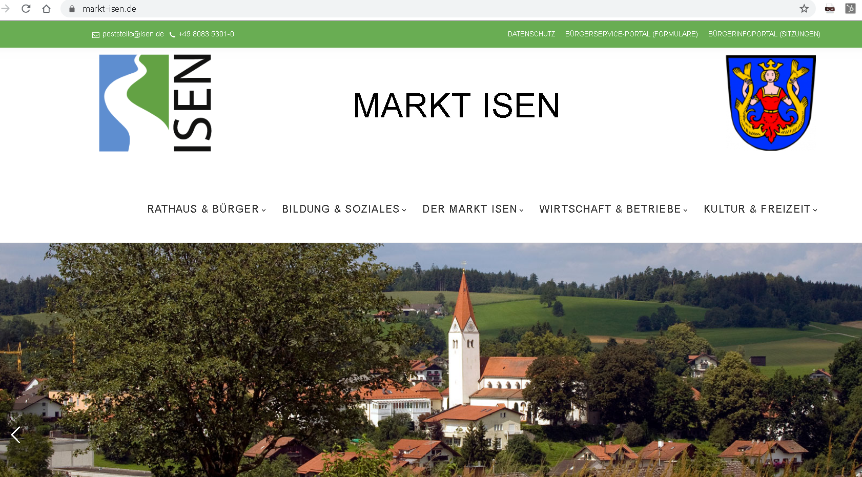 Homepage der Gemeinde Isen nicht erreichbar – IsenInfos.de