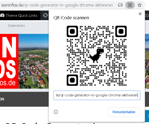 QR-Code Generator in Google Chrome aktivieren – IsenInfos.de